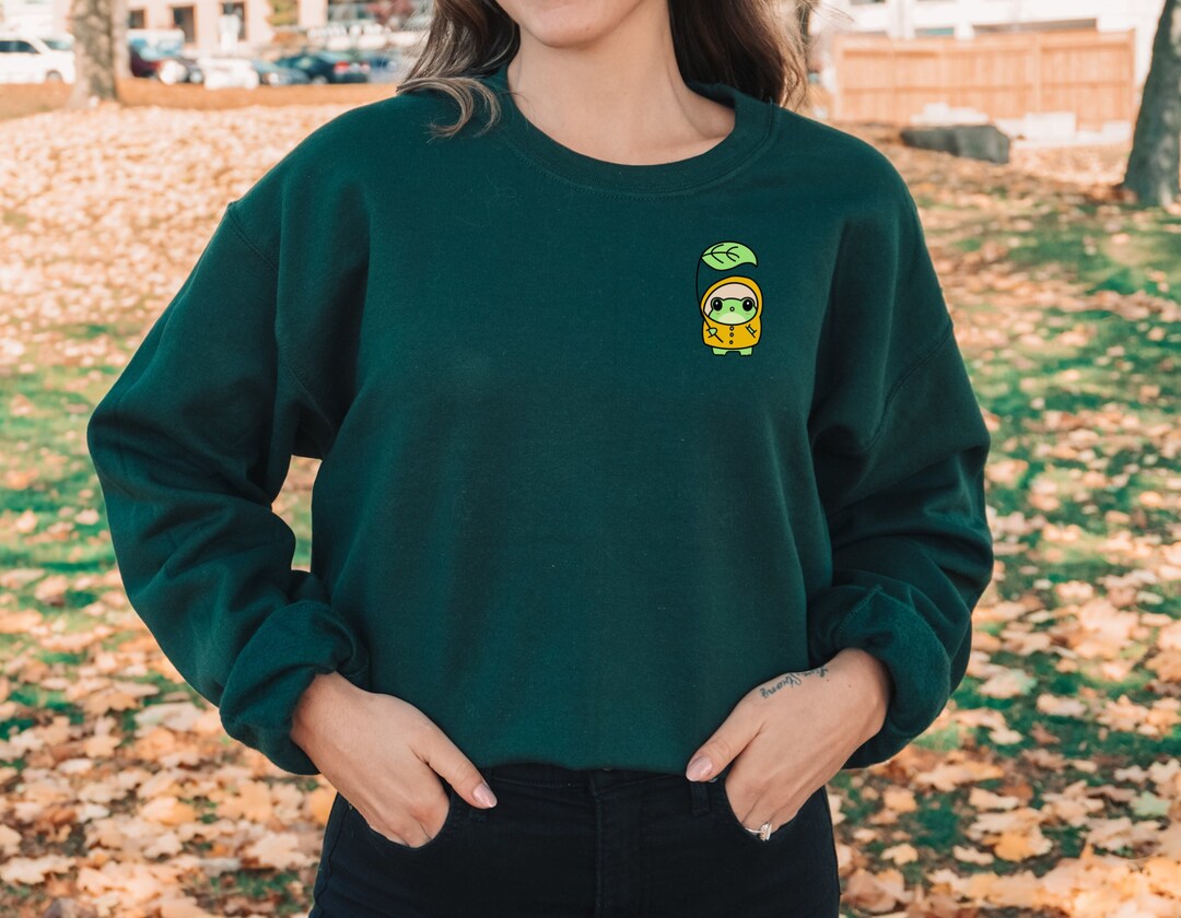 Frog Sweater Rainy Day Frog Mushroom Jumper Frog Lover Frog Gift ...