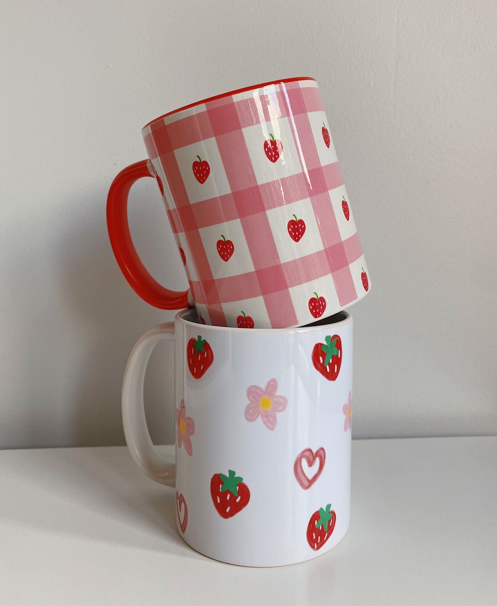 Strawberry Mugs Fruit Berry Ceramic Coffee Mug, Cute Fruit Mug, 21st ...