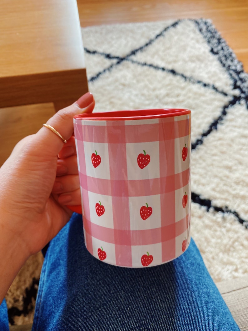 Strawberry Mugs Fruit Berry Ceramic Coffee Mug, Cute Fruit Mug, 21st ...