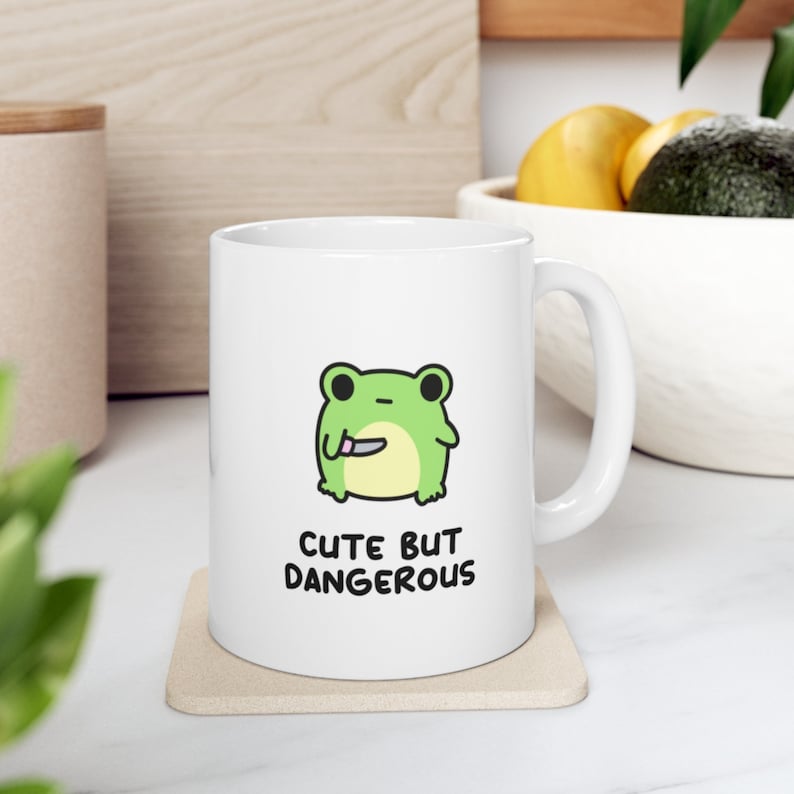 Stabby Frog Mug Frog Mug Cut You Frog Mug Frog Gift Birthday - Etsy