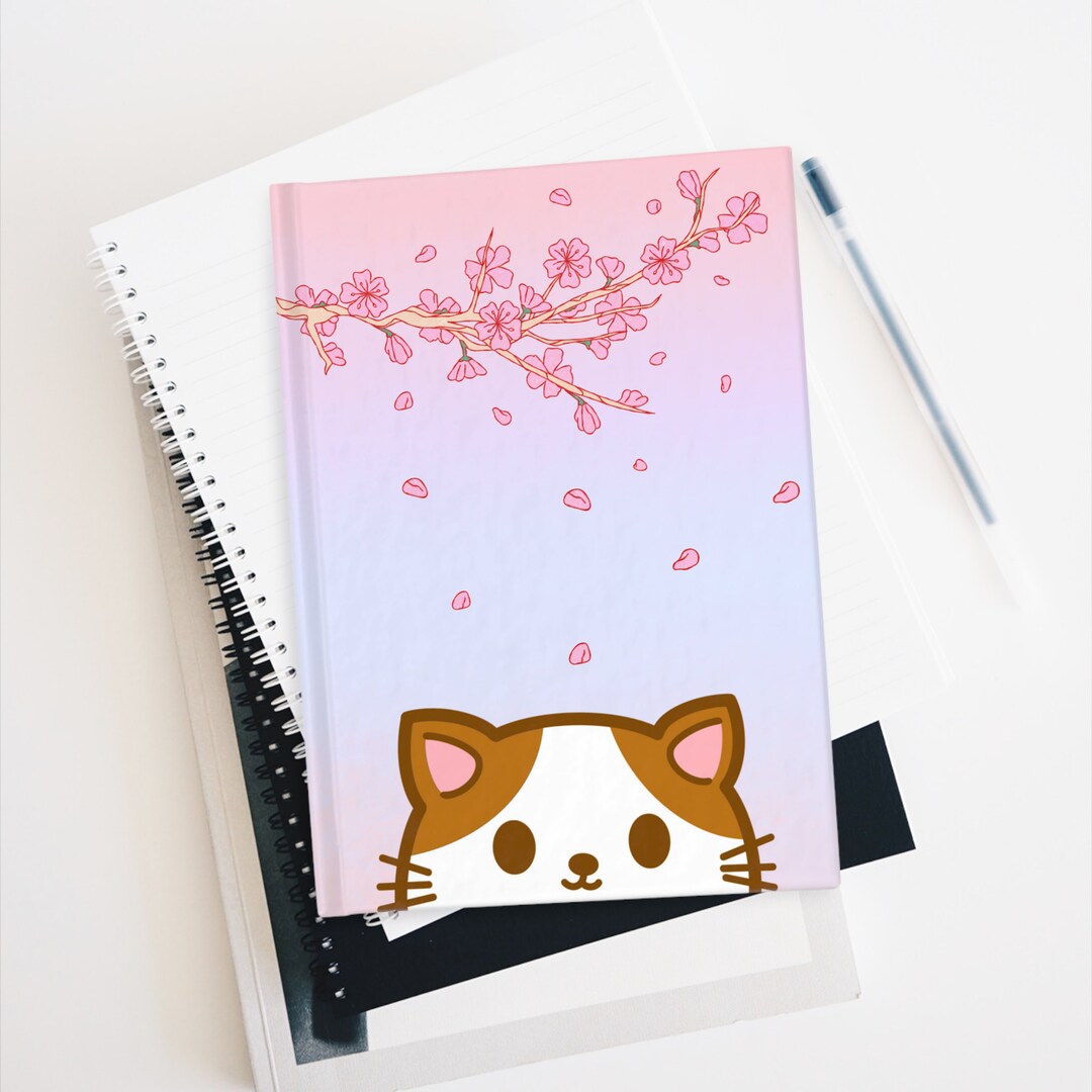 Libreta japonesa libreta gato kawaii libreta sakura - Etsy México