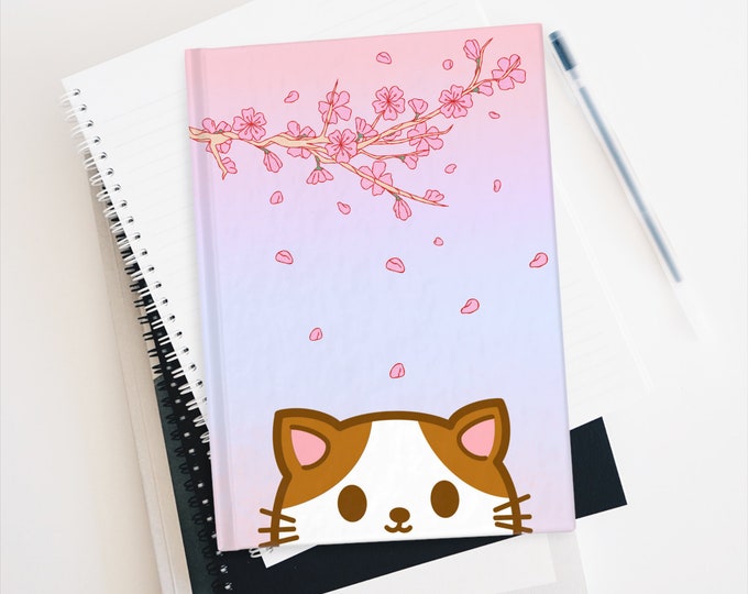 Custom Sakura Cherry Blossom Spiral Notebook Ruled Line, Customized ...
