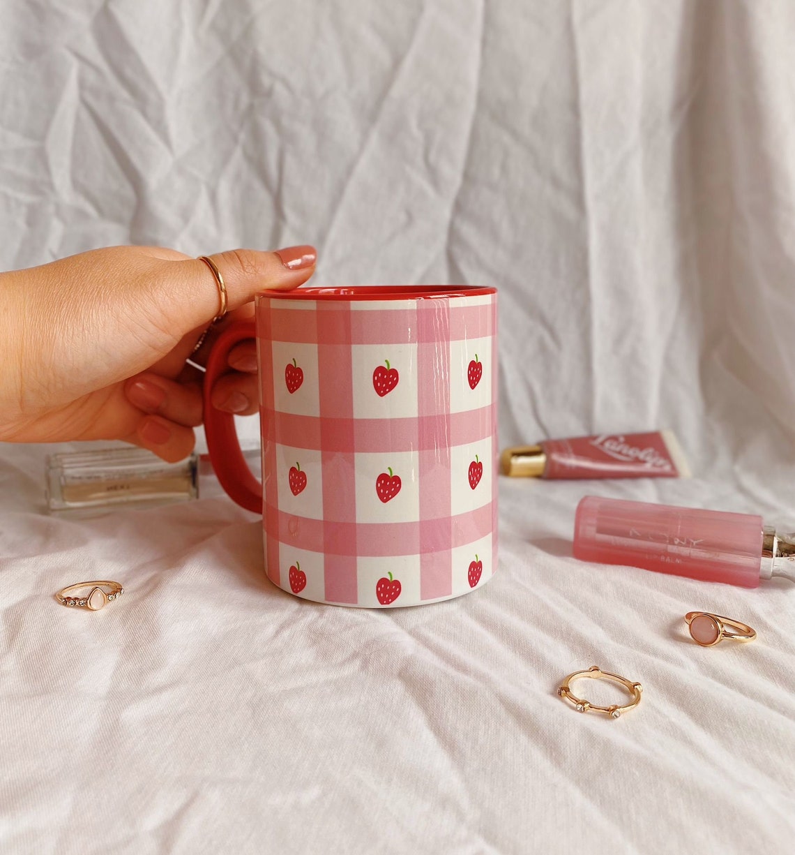 Strawberry Mugs Fruit Berry Ceramic Coffee Mug, Cute Fruit Mug, 21st ...