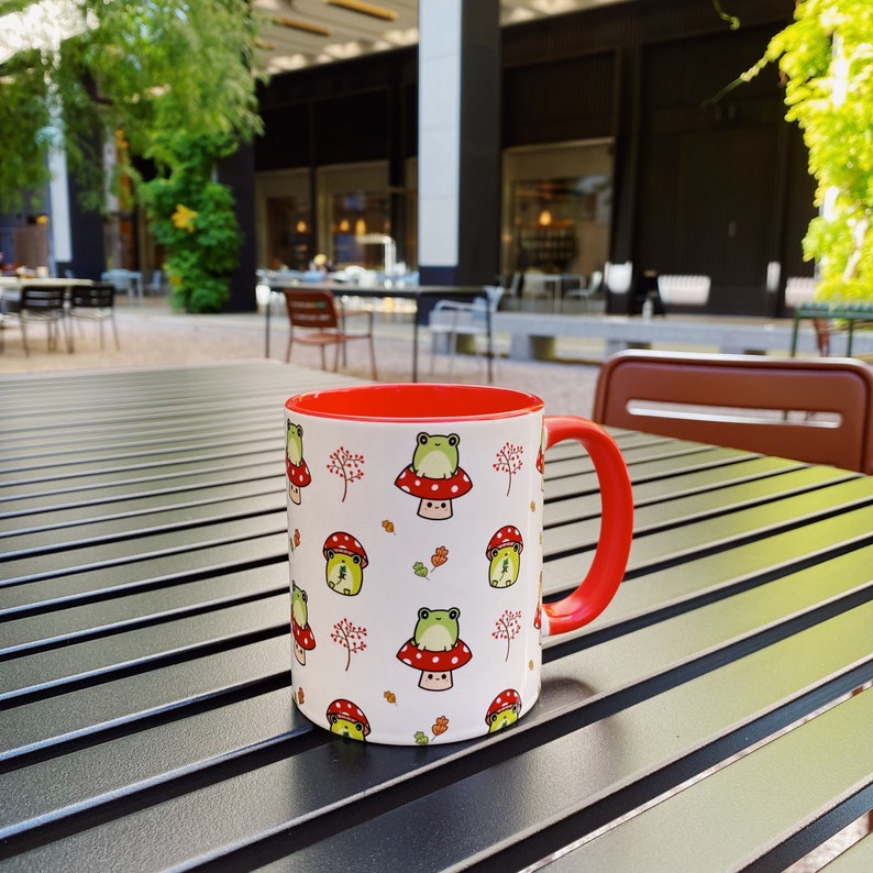 Cute Frog Mug, Kawaii Mushroom Design - Etsy UK