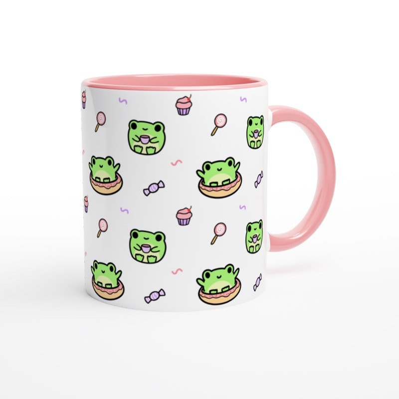 Frog Doughnut Donut Frog Macaron Sprinkles Cute Frog Mug Frog - Etsy