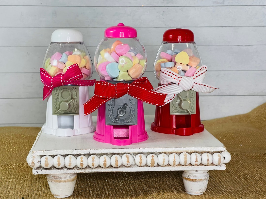 Valentin Day Gumball Machine, Valentines Day Tiered Tray Decor ...