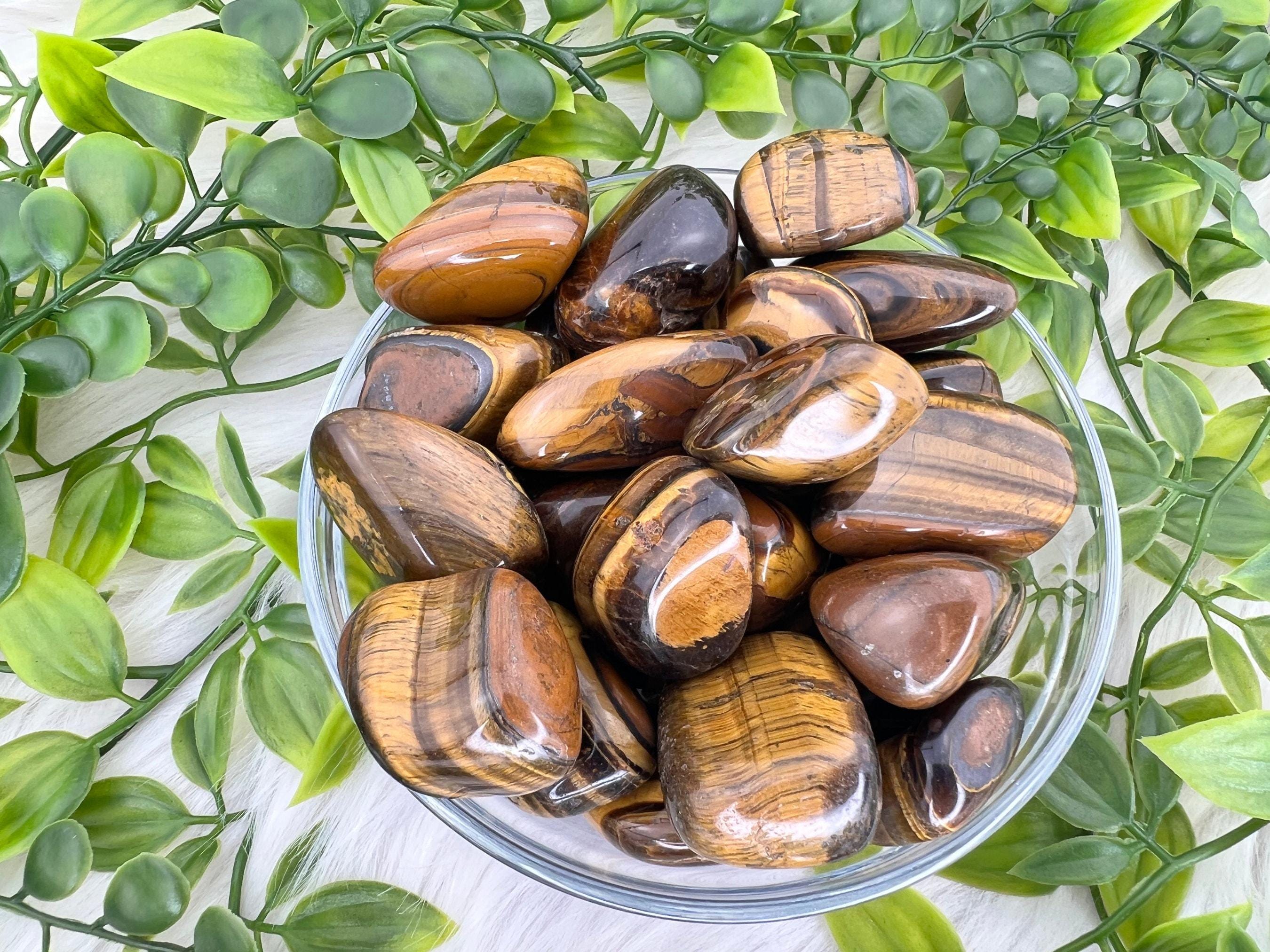 Tiger's Eye Tumble Stone - Tumbled Tiger's Eye Stone - Large Tiger Eye ...