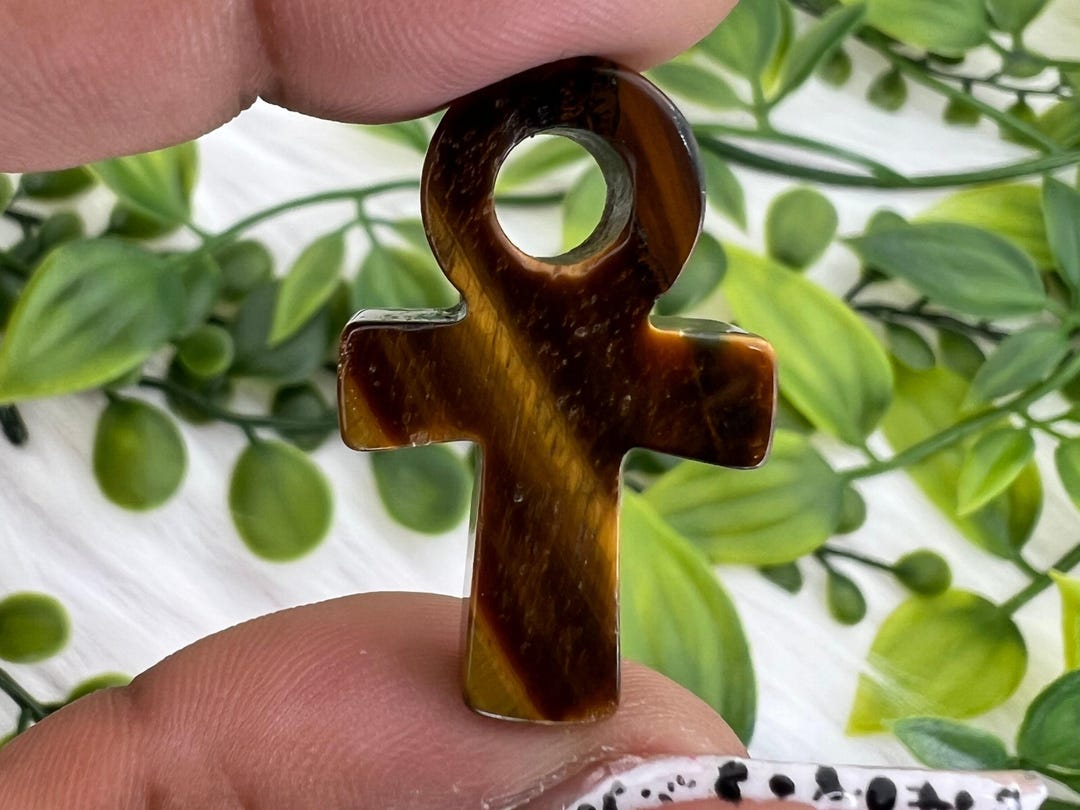Tiger's Eye Ankh - Standing Tiger's Eye Ankh - 1.2" Tiger's Eye Ankh ...