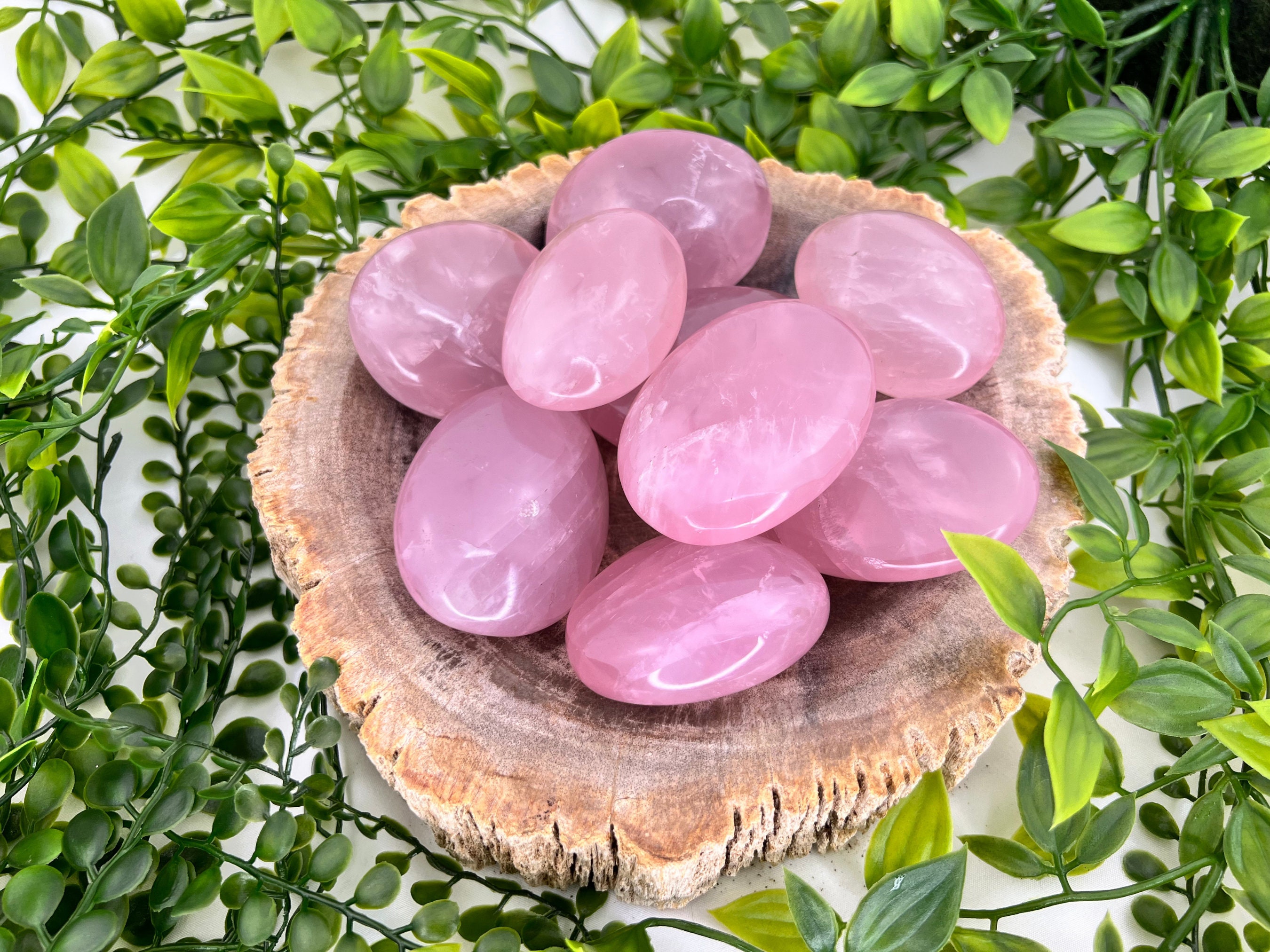 Rose Quartz Palm Stone - Rose Quartz Palmstone - DEEP PINK Rose Quartz ...
