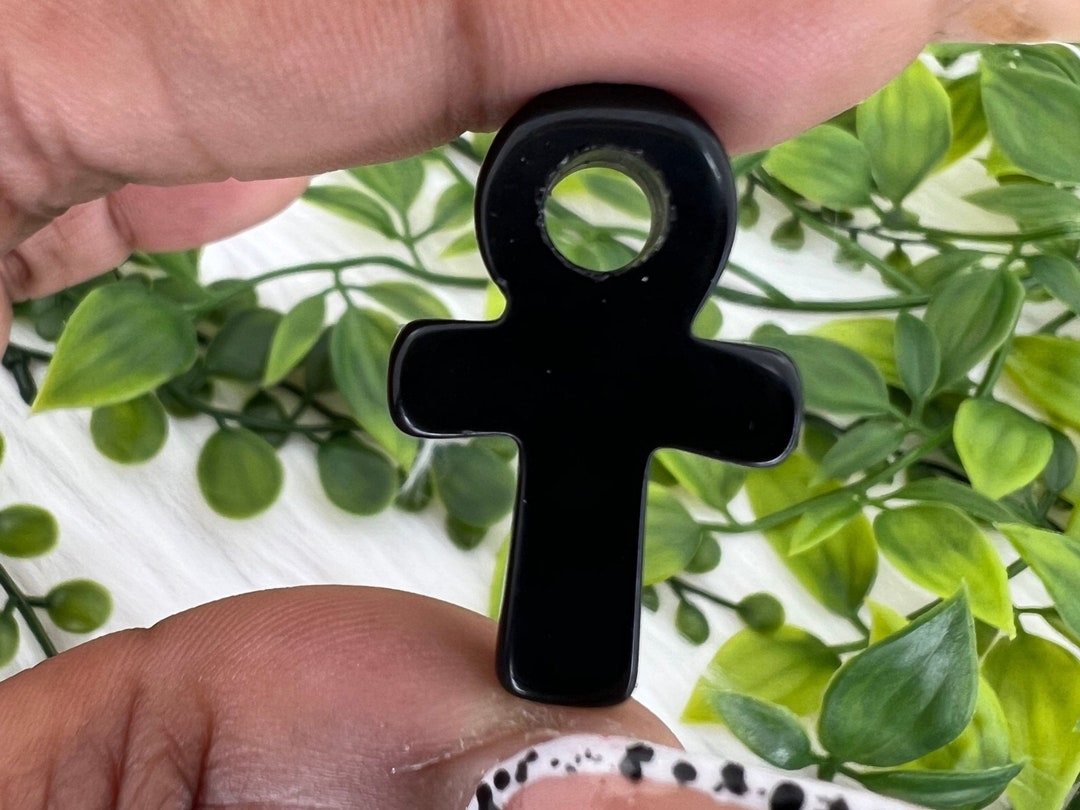 Obsidian Ankh - Standing Obsidian Ankh - 1.2" Black Obsidian Ankh ...