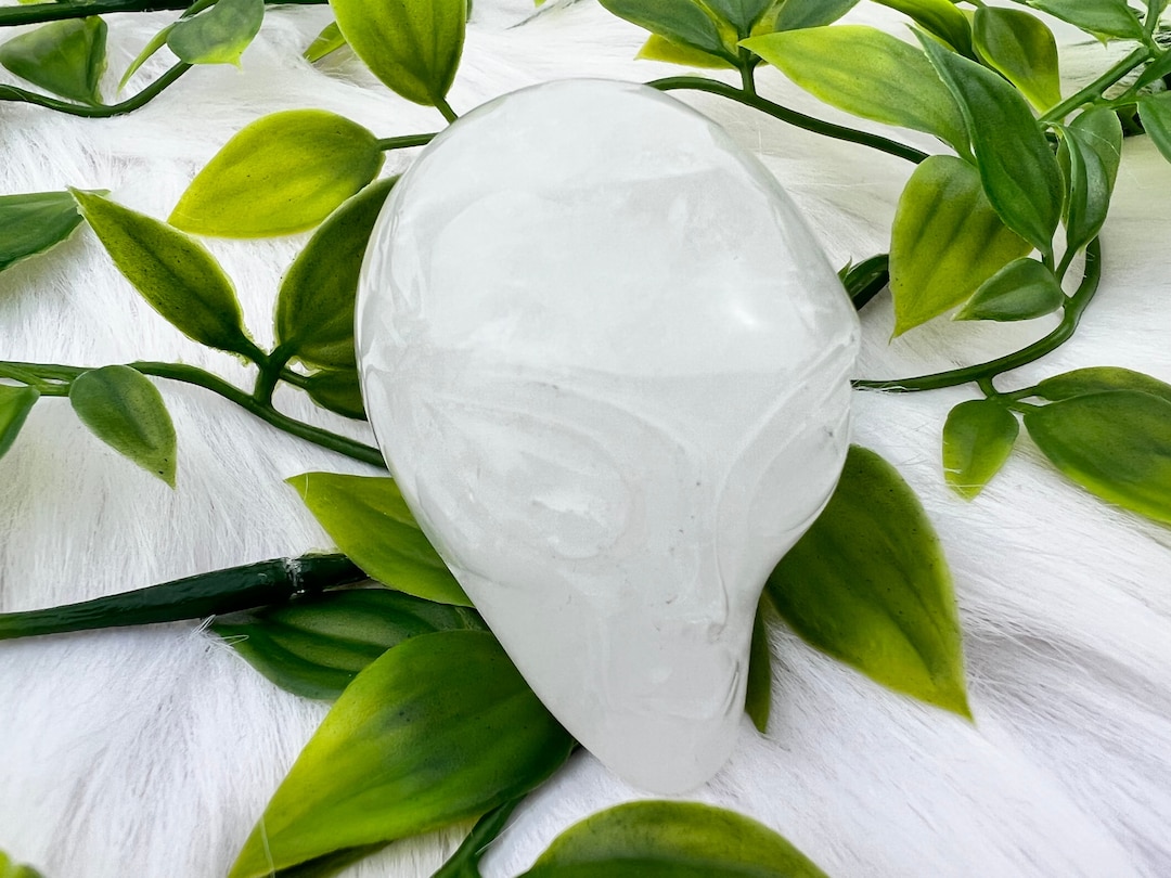 Clear Quartz Alien Skull - Clear Quartz Skull - 2" Alien Clear Quartz ...