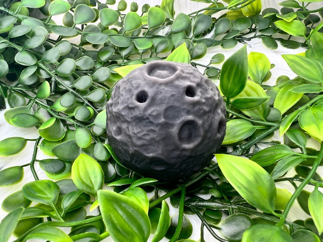 Silver Obsidian Moon Sphere - 59mm Silver Obsidian Full Moon Crystal ...