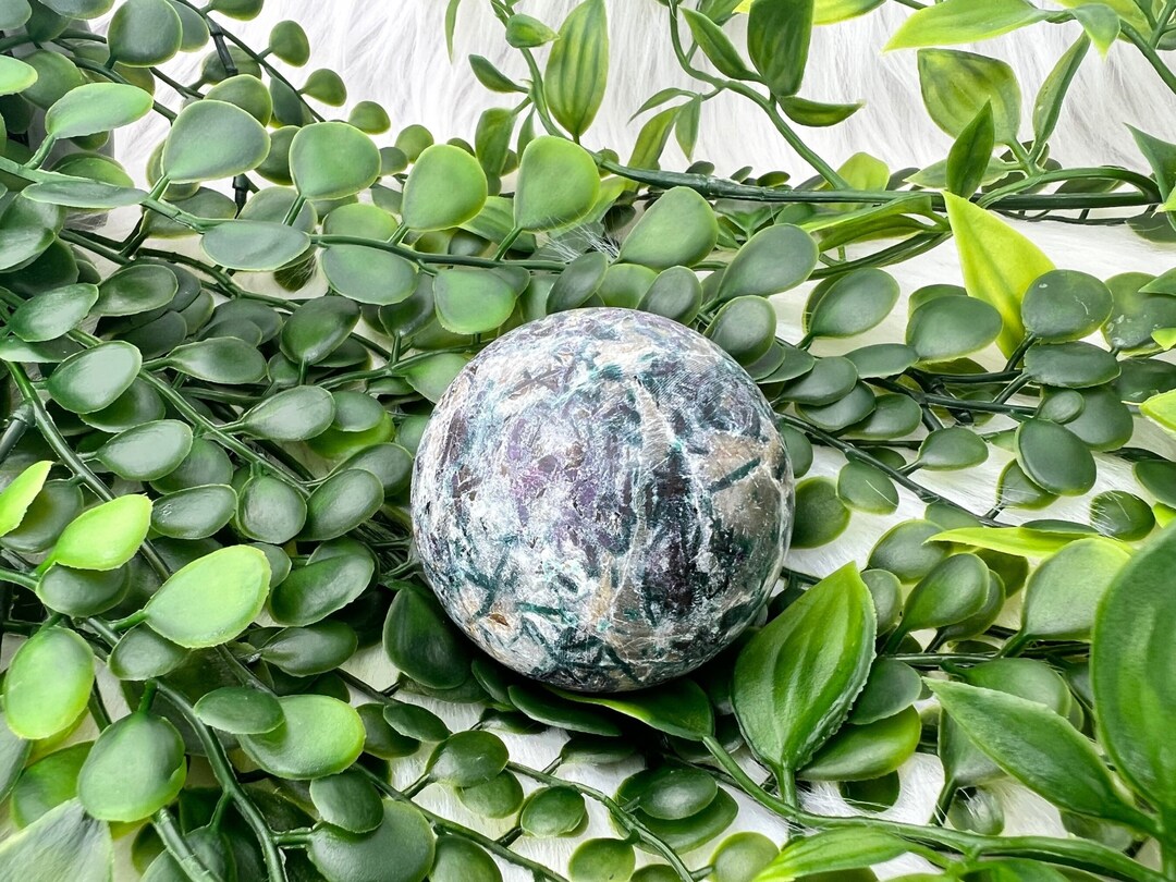 Ruby Kyanite Sphere - Ruby in Blue Kyanite Crystal Ball - 1.9" Ruby ...
