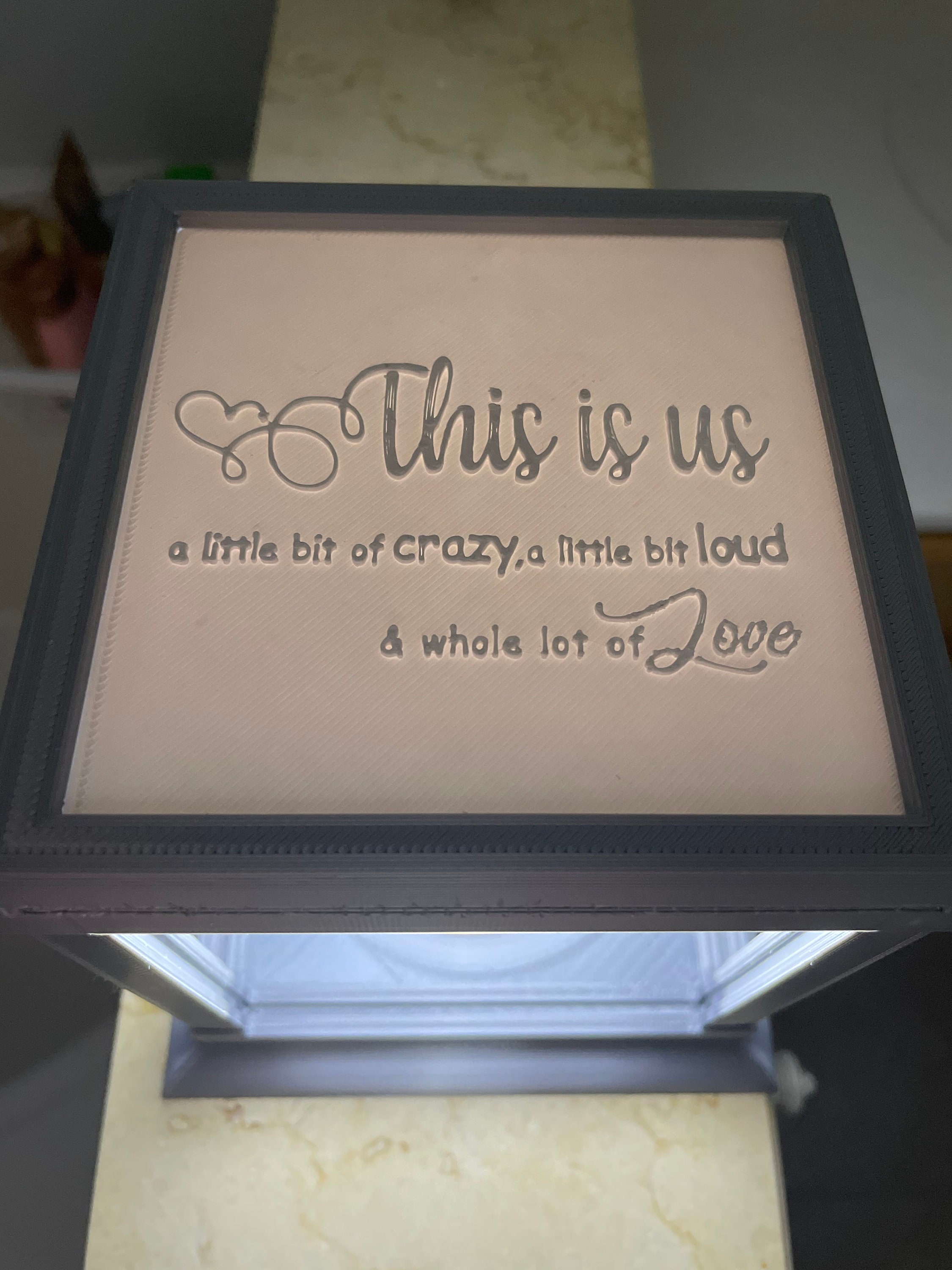 Custom 3D Printed Lithophane Light Box - Etsy