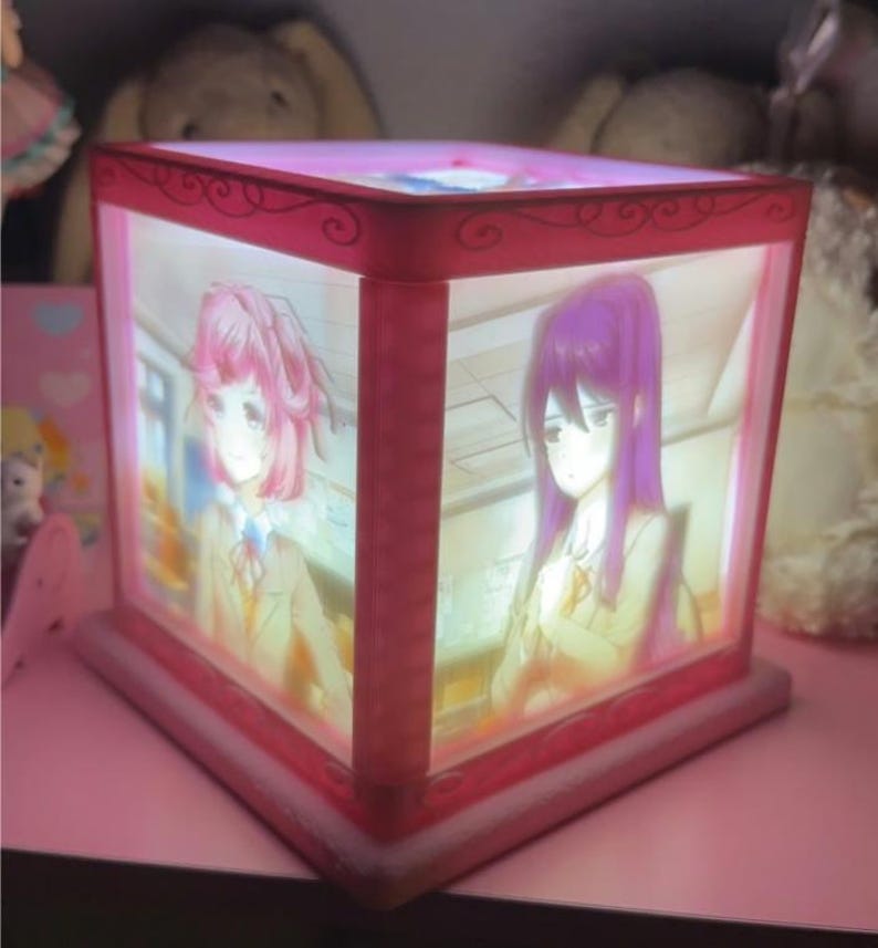 Doki Doki Literature Club Light up Lithophane Lamp! - Etsy