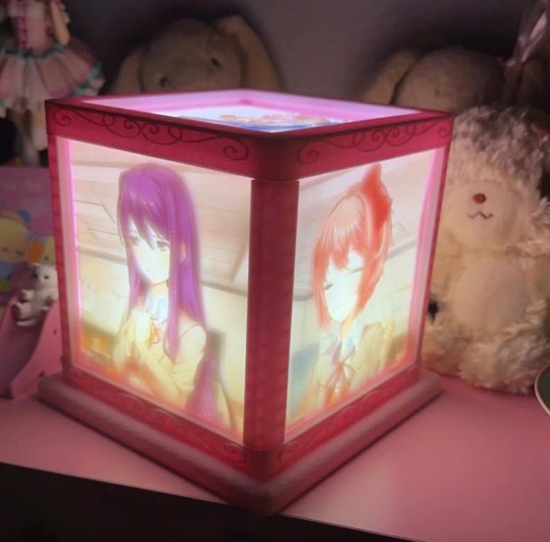 Doki Doki Literature Club Light up Lithophane Lamp! - Etsy