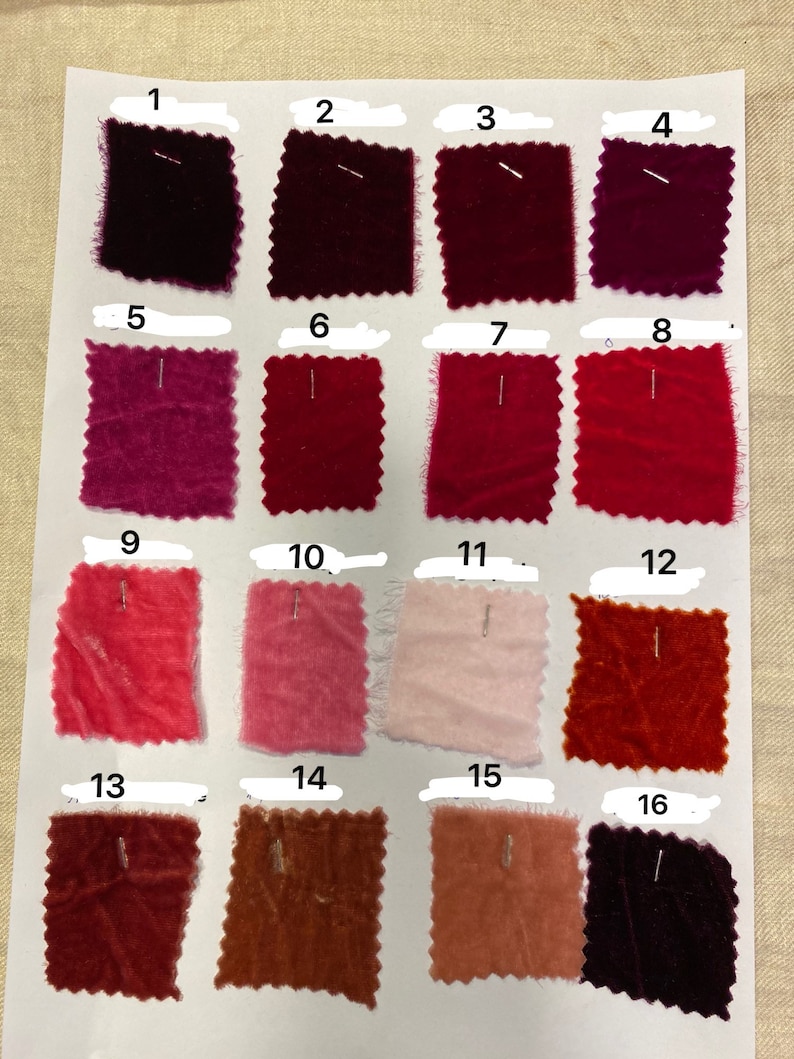 Silk and Silk Velvet Samples for Official Orders by - Etsy