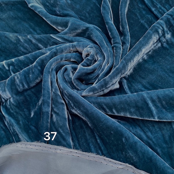 Blue Velvet Fabric - Etsy