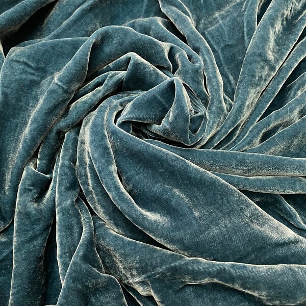 Blue Velvet Fabric - Etsy