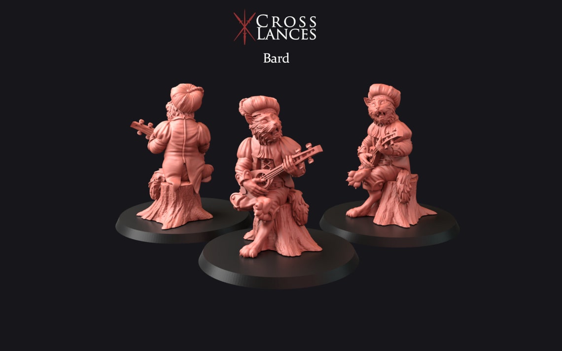 Catmen Folk Bard Catmen Monk Catmen Shaman Catmen Druid 3D Print for ...