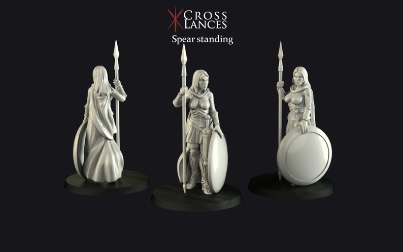 Hoplite Woman Spear Woman Hoplite Warrior Sword Woman Hoplite 3D Print ...