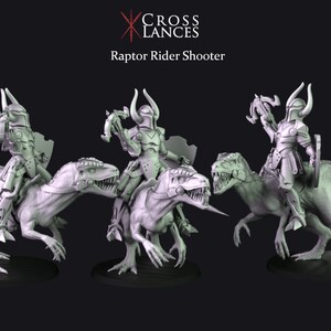 Raptor Riders Miniatures Raptor 3d Print Figure Rider Raptor Lizard ...