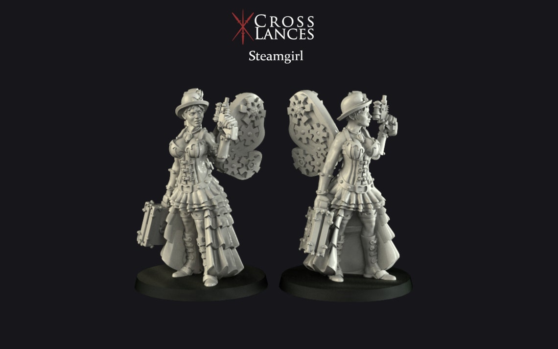 Buy2get1free Steampunk Adventurers Miniature 3d Print - Etsy