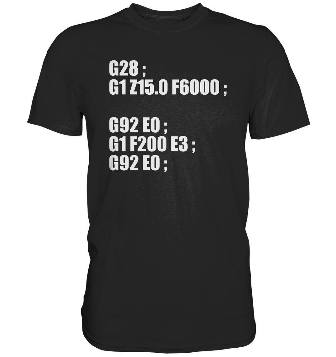 3D Printer Shirt 3D Printer G28 Start Code Gcode Programming Language ...