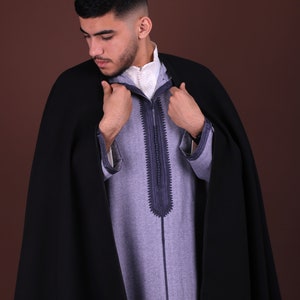 Handcrafted Moroccan Hooded Cloak - Traditional Wool Cloak - Handmade ...