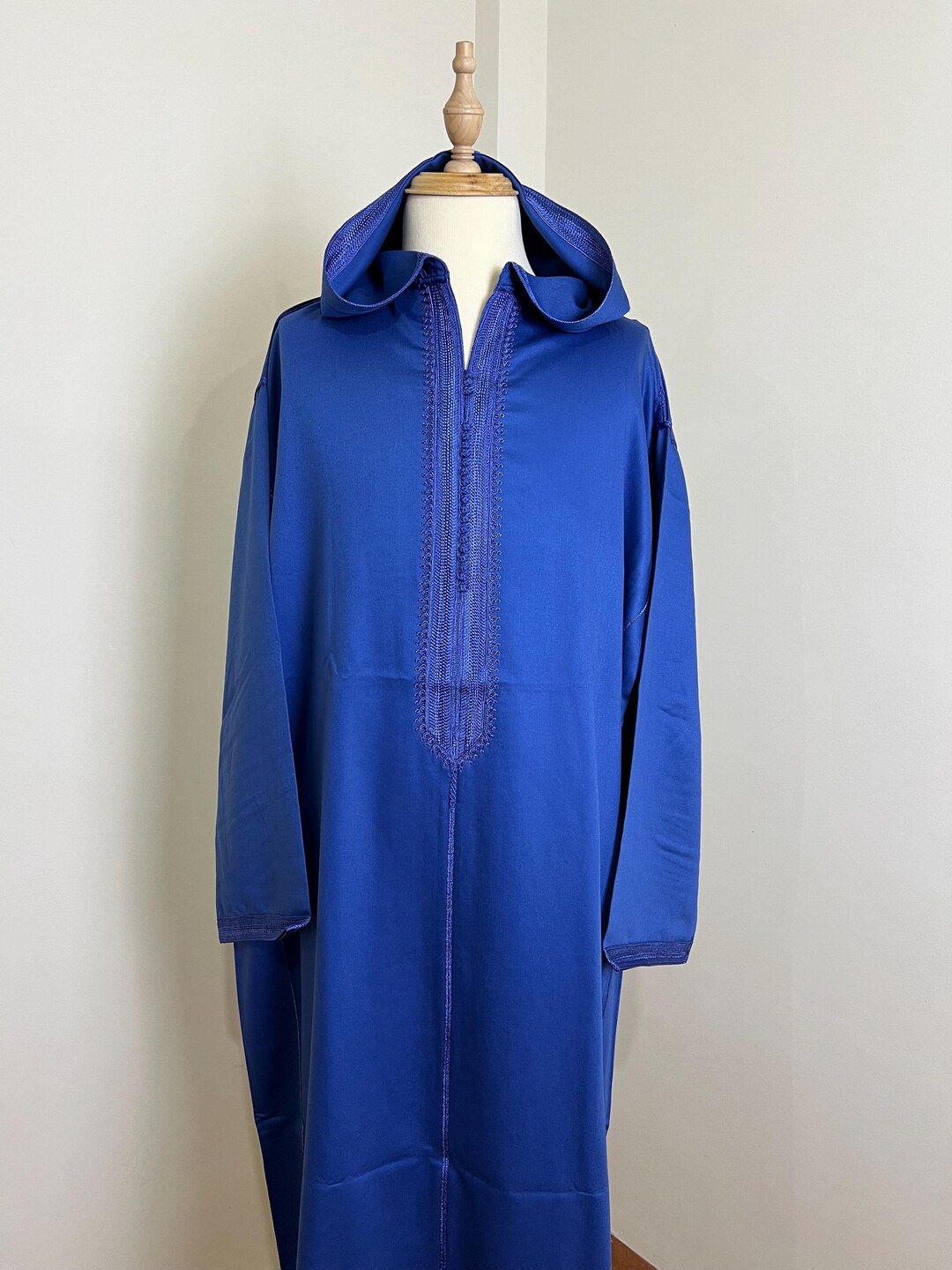 Handmade Linen Hooded Moroccan Kaftan: Muslim Wedding Djellaba - Etsy