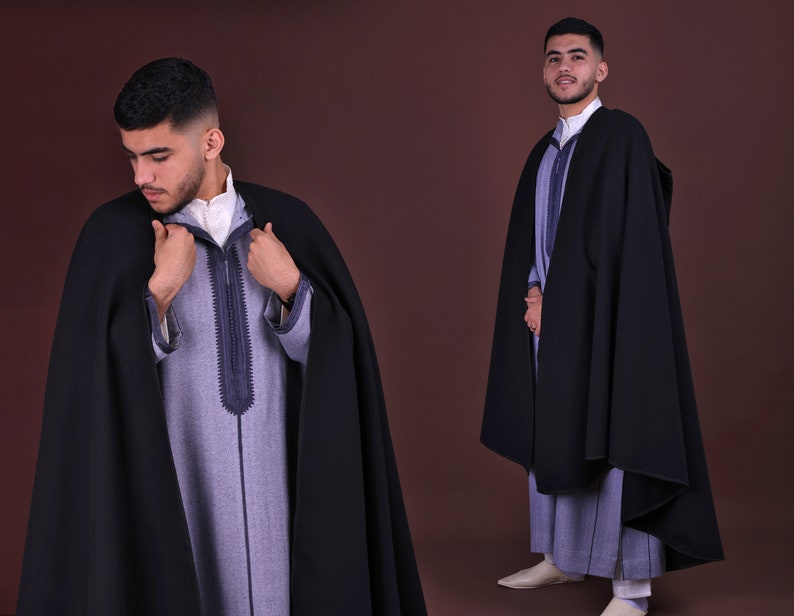 Handcrafted Moroccan Hooded Cloak Traditional Wool Cloak Handmade ...