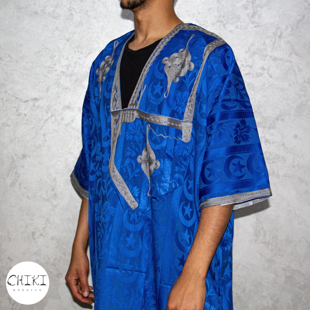 Tuareg Clothing Gandora With Tuareg Scarf , Djellaba Sahraoui, Tuareg ...