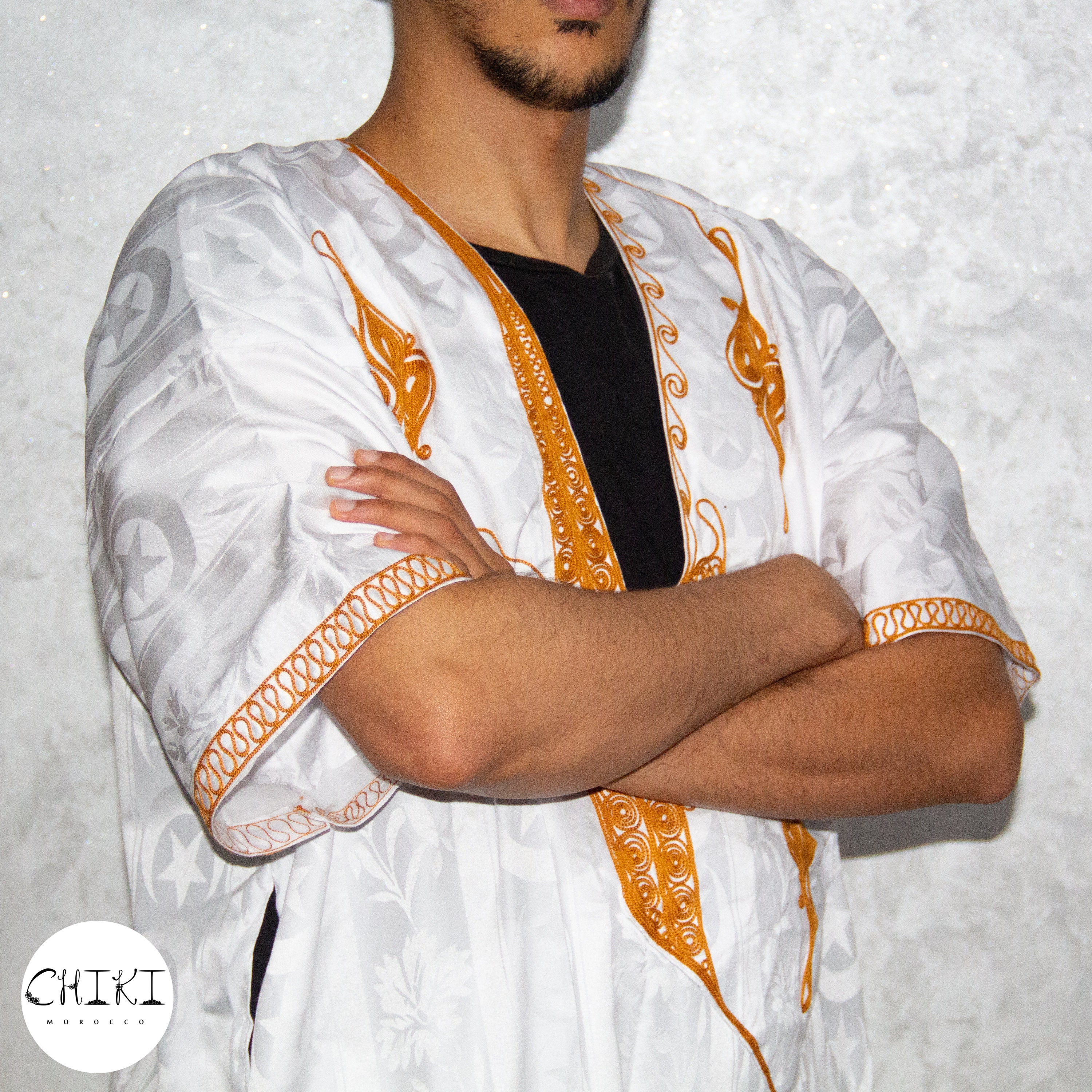 Tuareg Clothing Gandora With Tuareg Scarf , Djellaba Sahraoui, Tuareg ...