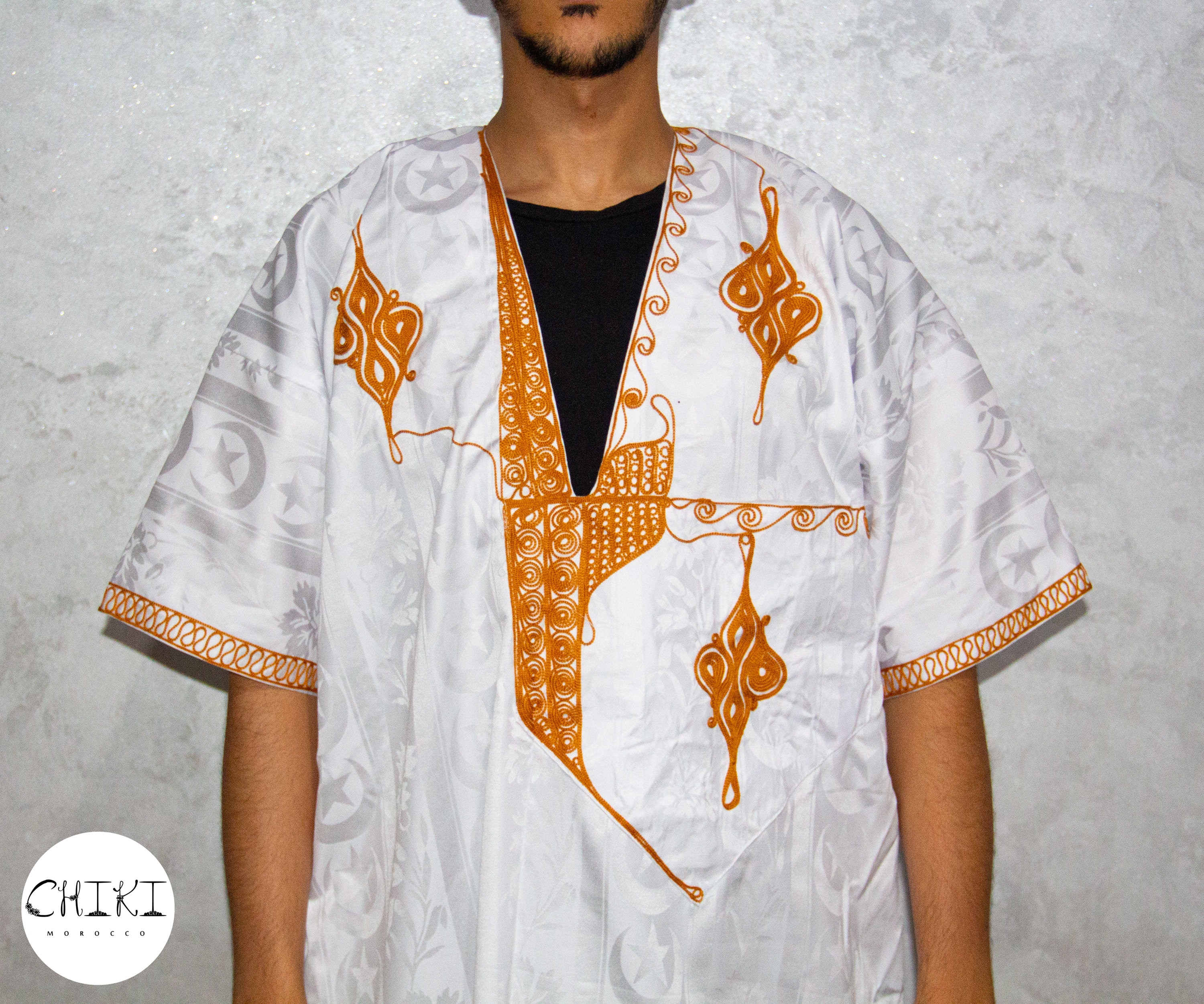 Tuareg Clothing Gandora With Tuareg Scarf , Djellaba Sahraoui, Tuareg ...