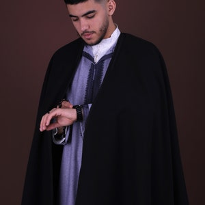 Handcrafted Moroccan Hooded Cloak - Traditional Wool Cloak - Handmade ...