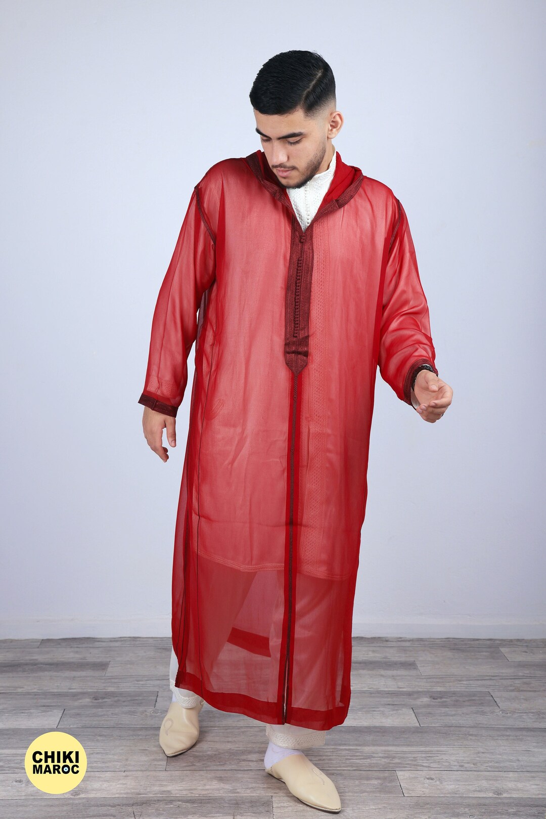 Handmade Moroccan Cotton Djellaba: Men's Kaftan Long Dress - Etsy