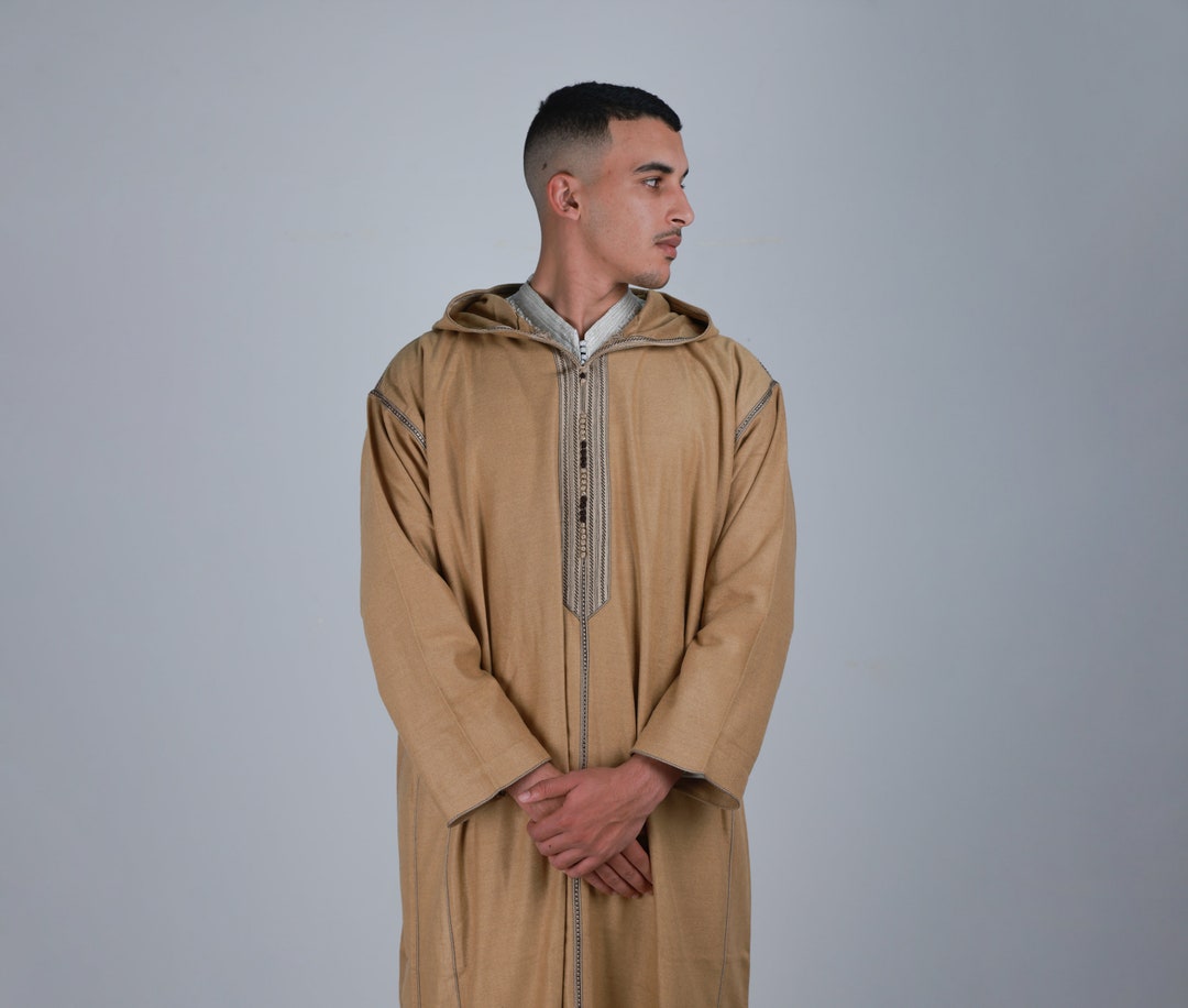 Handmade Moroccan Cotton Djellaba for Men - Etsy