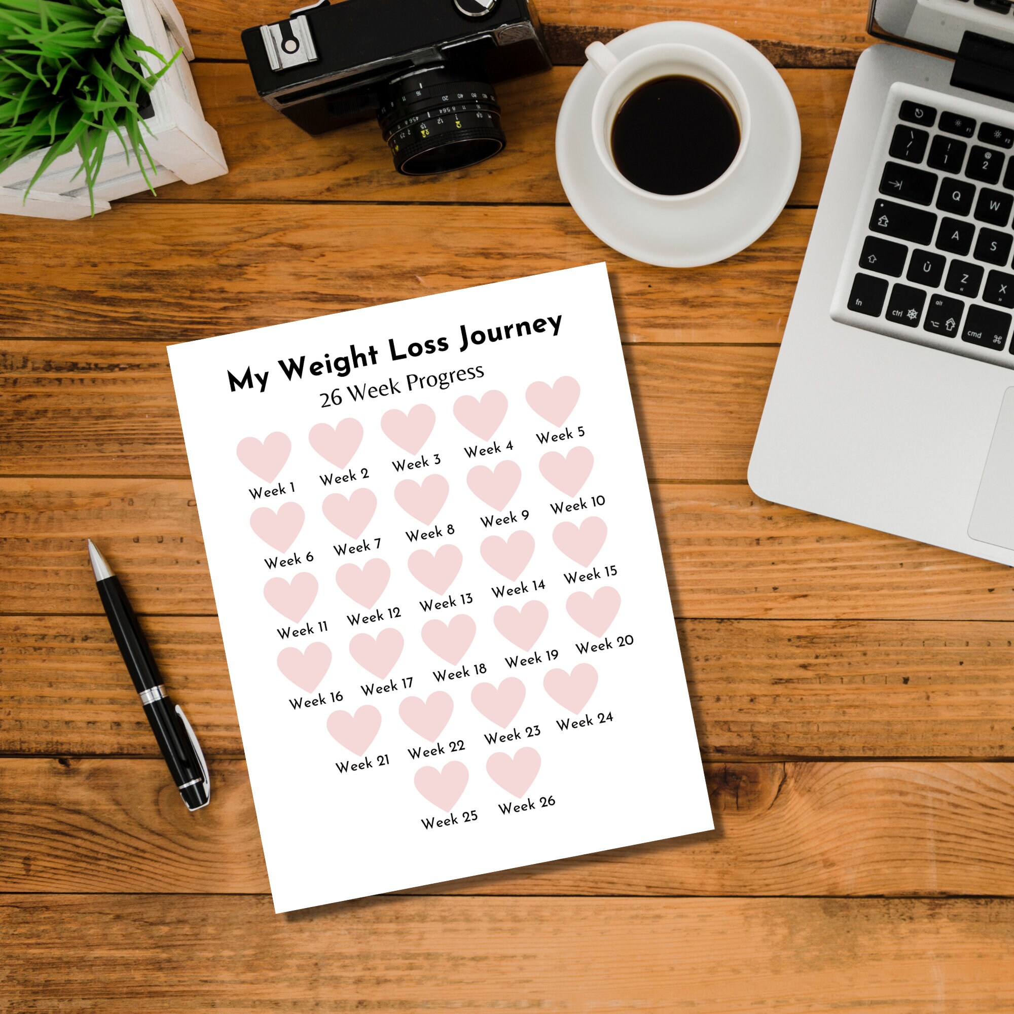 Printable Weight Loss Tracker, Weight Loss Journal, Weekly Weight Tracker, Weekly Weigh In ...