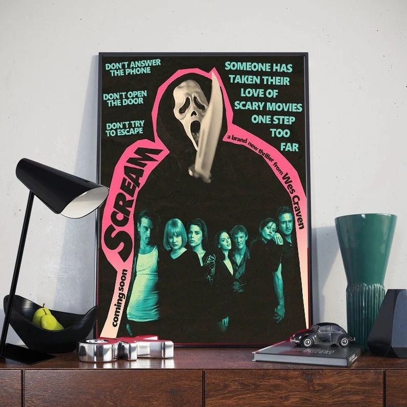 1996 Scream Movie Poster Print, Horror Movie Poster, Scream Movie ...