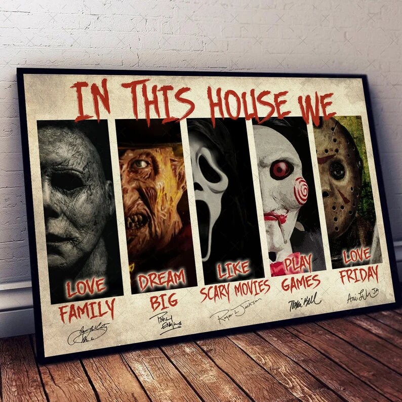 CCWACPP Horror Movie Posters Merchandise Framed Horror Friends Canvas ... CCWACPP Horror Movie Posters Merchandise Framed Horror Friends Canvas ...