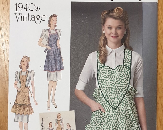 Apron Sewing Pattern Apron Pattern SIMPLICITY 8232 Vintage 1940s Apron ...