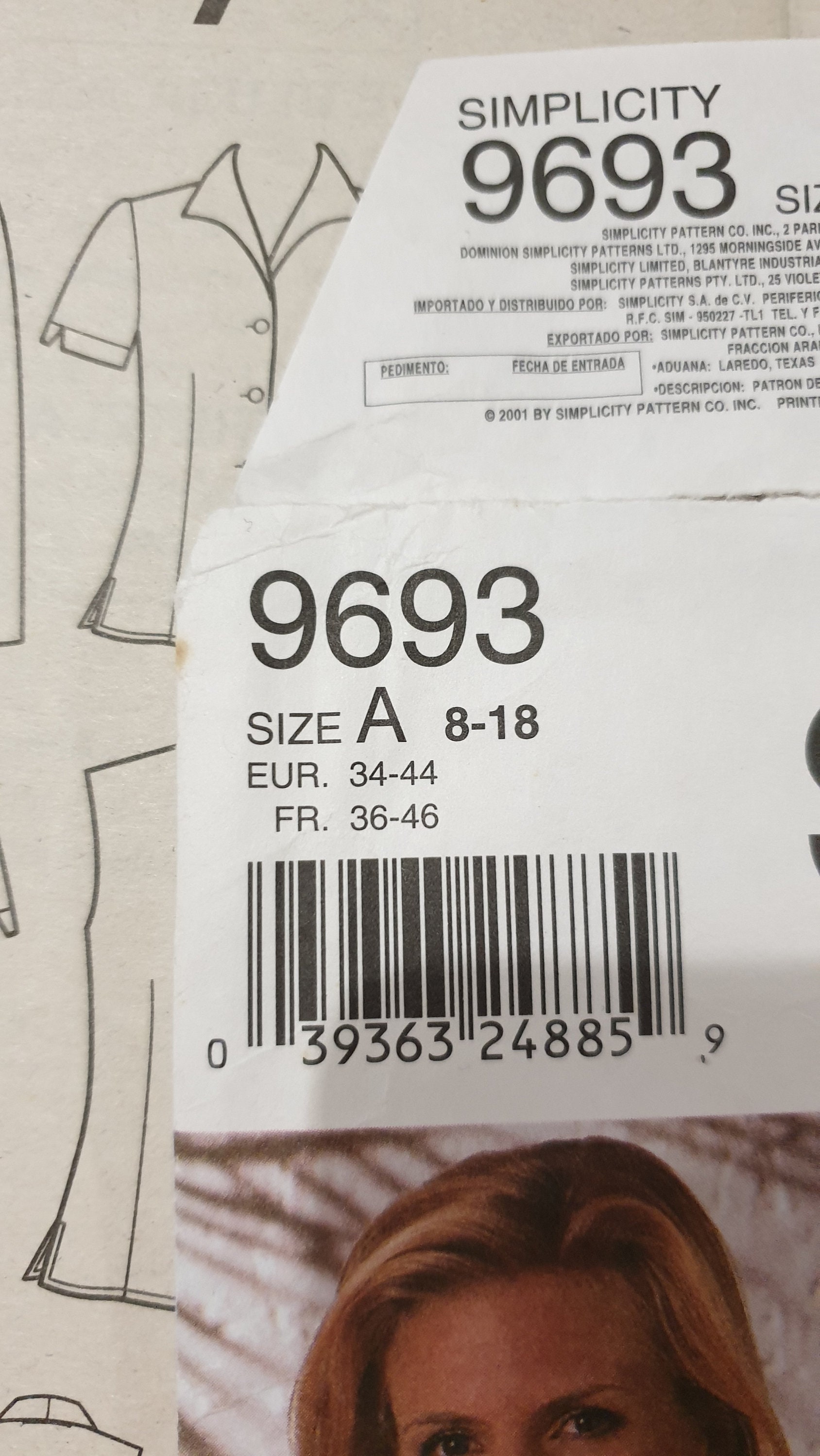 SIMPLICITY 9693 Blouse Top Vest Top Sewing Pattern Paper - Etsy Australia