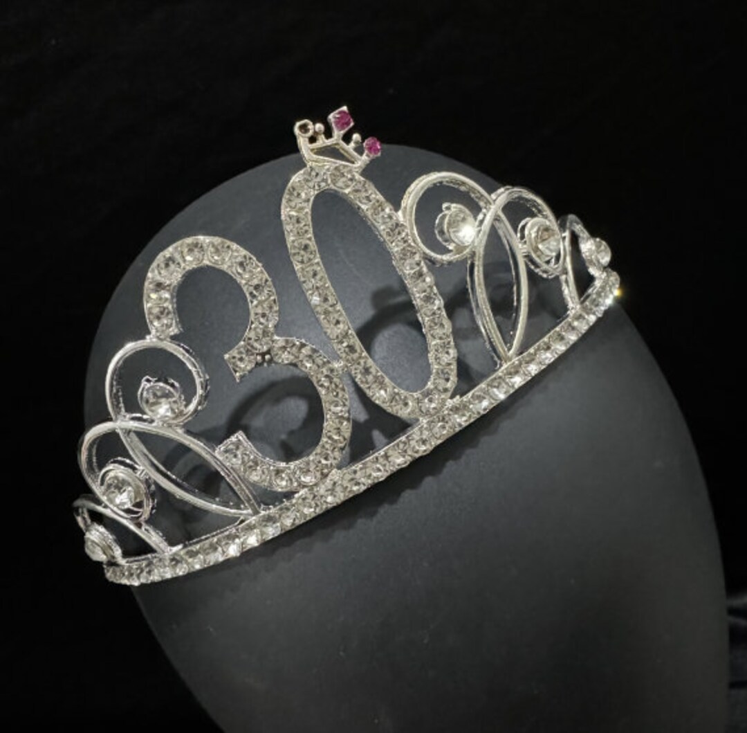 Silver 30th Birthday Crown 30th Birthday Tiara,30th Birthday Gift for ...