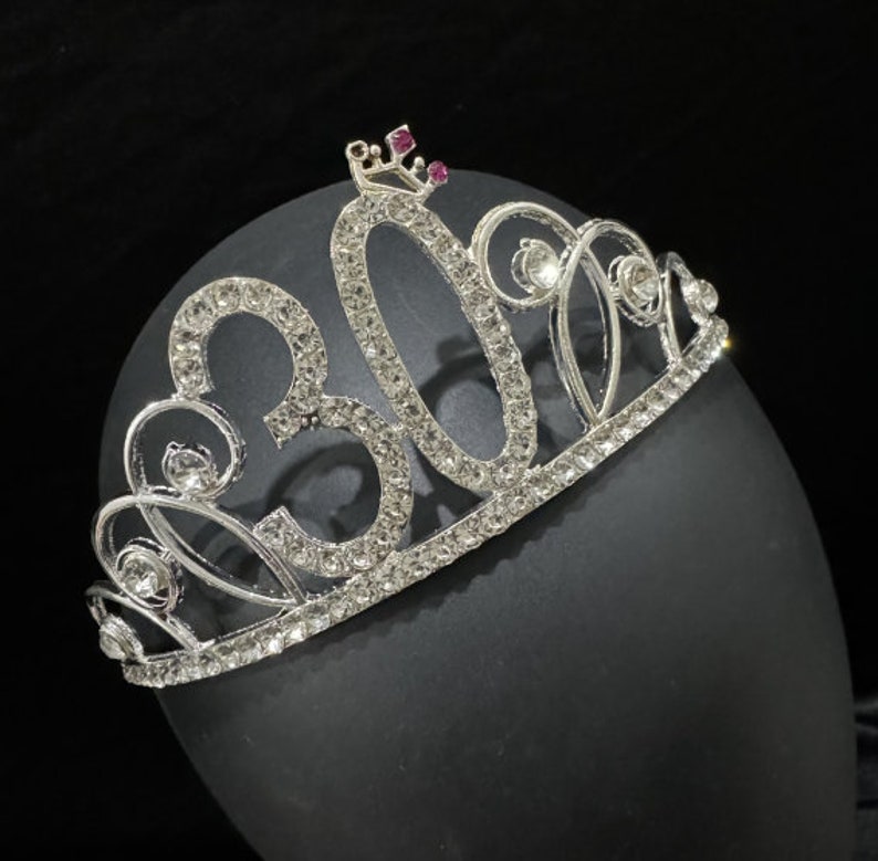 Silver 30th Birthday Crown 30th Birthday Tiara,30th Birthday Gift for ...