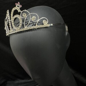 Silver 16th Birthday Crown,16th Birthday Tiara,16th Birthday Gift for ...