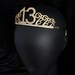 Gold 13th Birthday Crown, 13th Birthday Tiara,13th Birthday Gift for ...