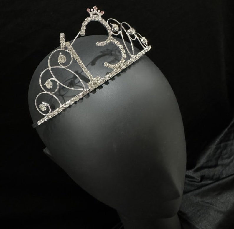 Silver 13th Birthday Crown,13th Birthday Tiara,13th Birthday Gift for ...