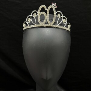 Silver 60th Birthday Crown 60th Birthday Tiara,60th Birthday Gift for ...
