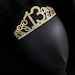 Gold 13th Birthday Crown, 13th Birthday Tiara,13th Birthday Gift for ...