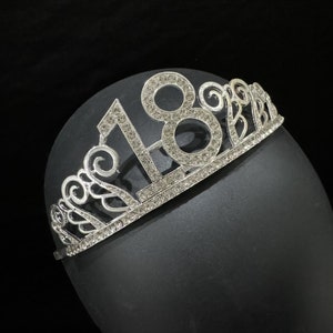 Silver 18th Birthday Crown 18th Birthday Tiara,18th Birthday Gift for ...